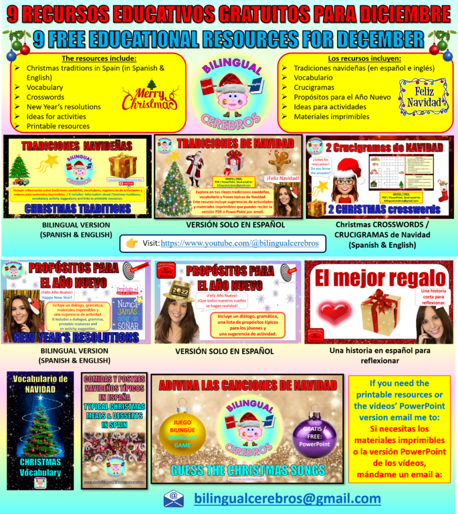 Mindfulness- Gratitude - New Year's Resolutions - Bilingual